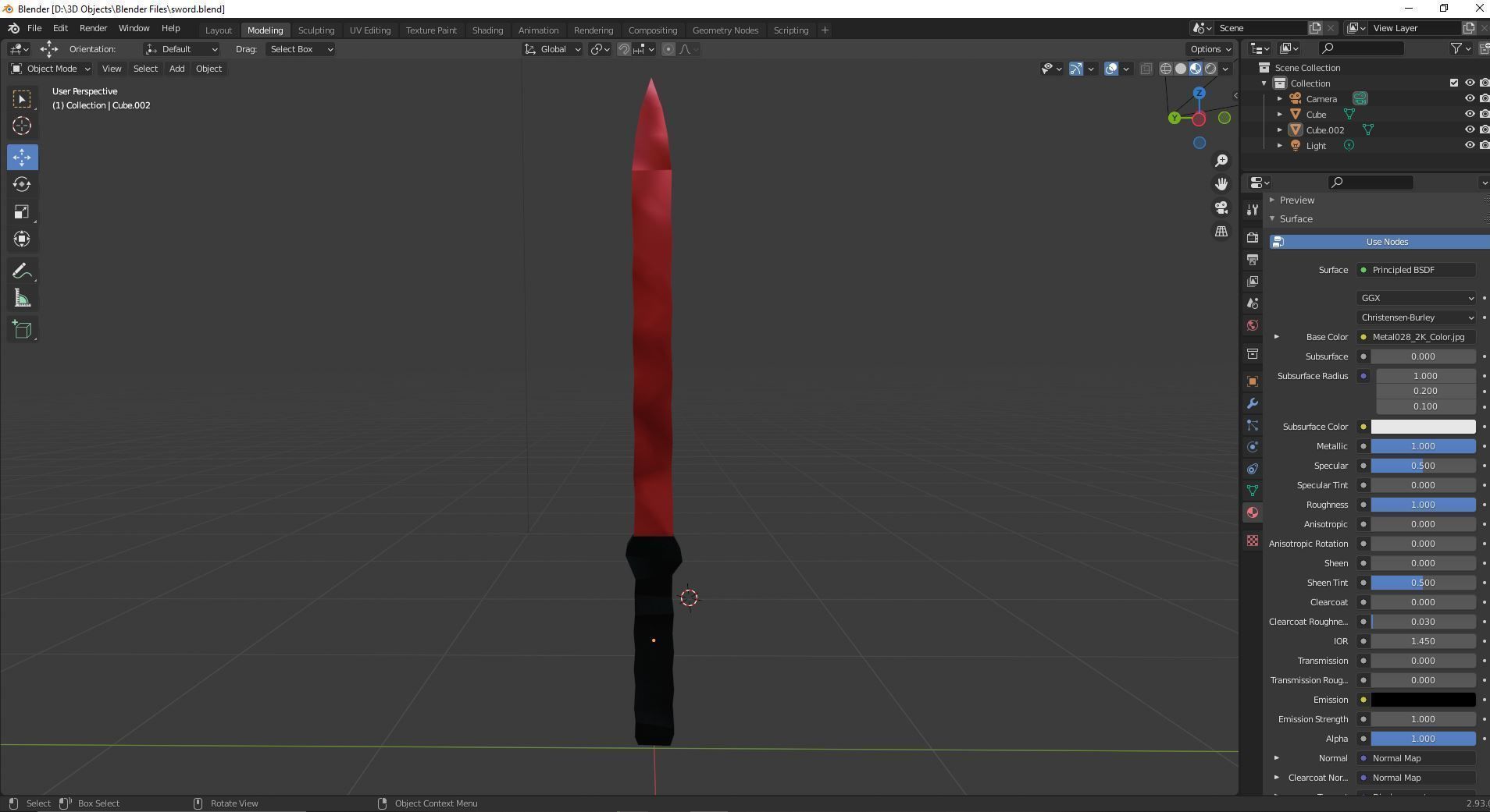 Basic Sword free VR / AR / low-poly 3D model | CGTrader
