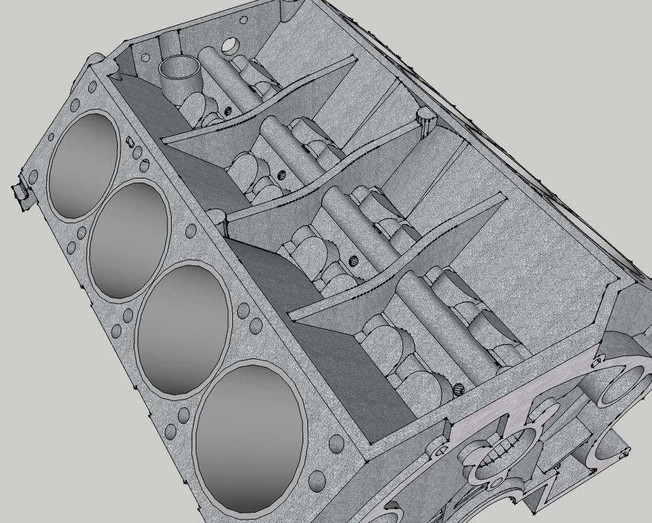 motor V8 main unit 3D model | CGTrader