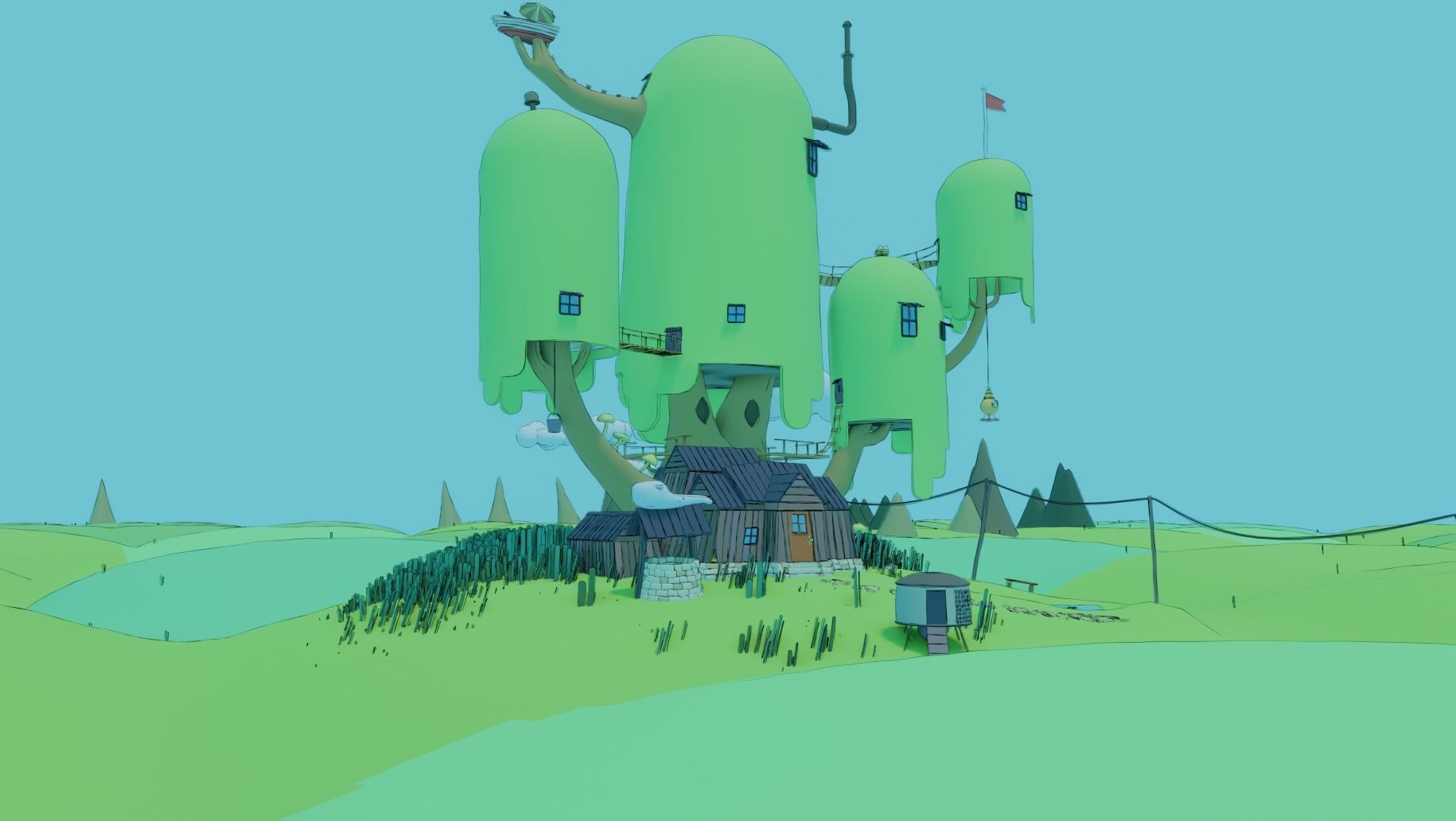 3D model Adventure time Tree house VR / AR / low-poly | CGTrader