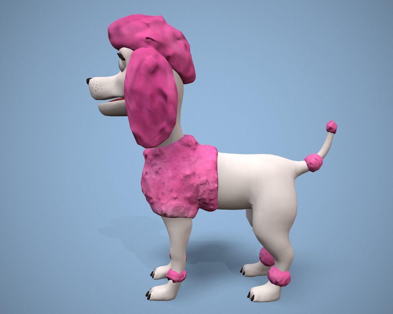 3D model cartoon poodle VR / AR / low-poly rigged animated | CGTrader