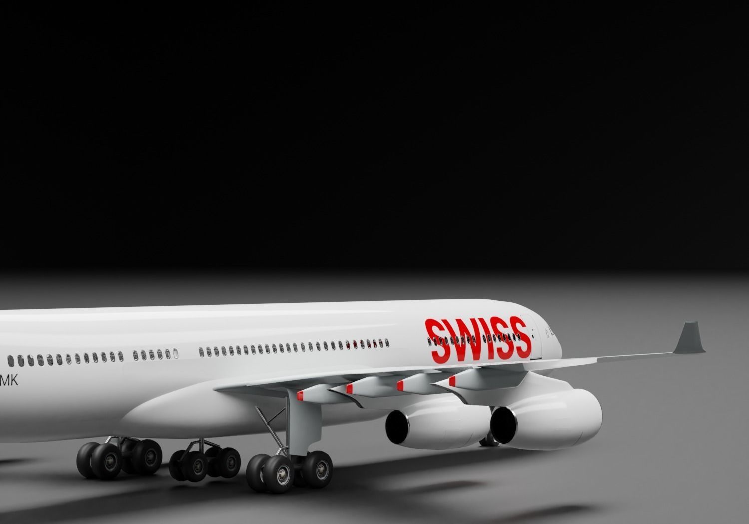 Airbus A340-300 Swiss Air 3D model | CGTrader