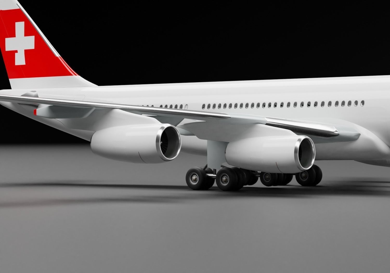 Airbus A340-300 Swiss Air 3D model | CGTrader