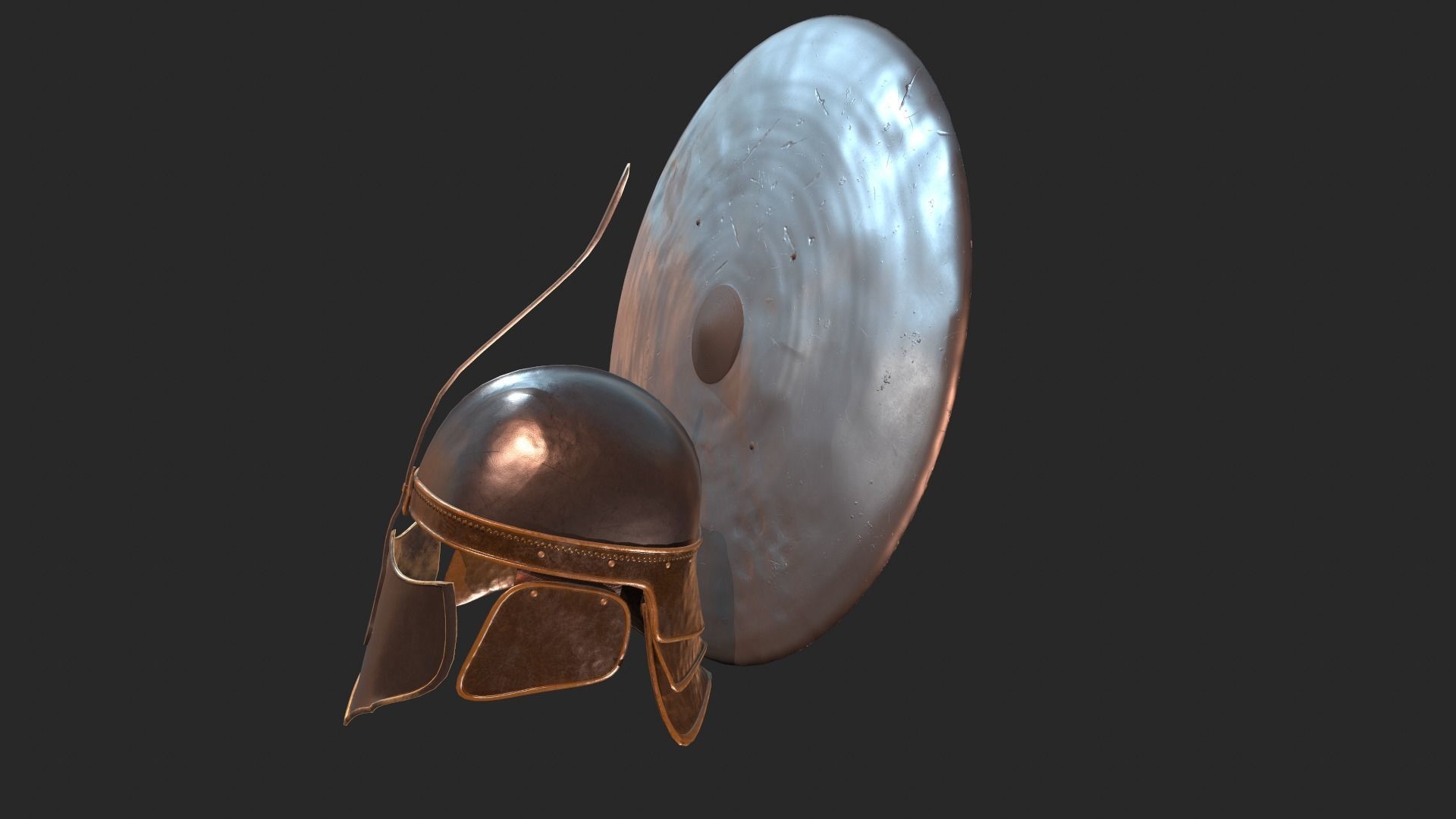 3D model Unsullied helmet and shield VR / AR / low-poly | CGTrader