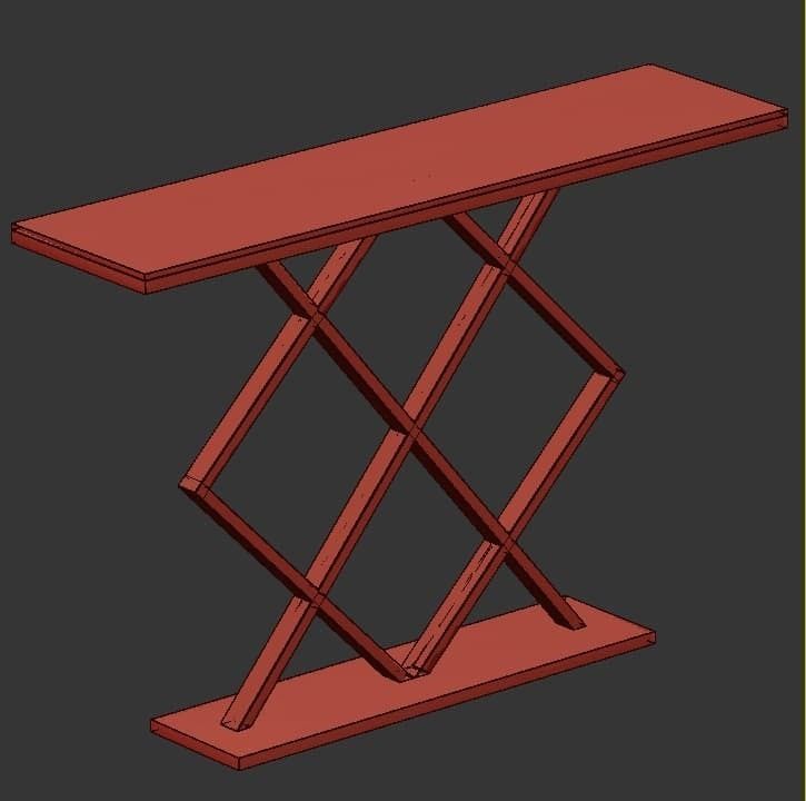 LUX-347 MATRIX CONSOLE TABLE 3D model | CGTrader