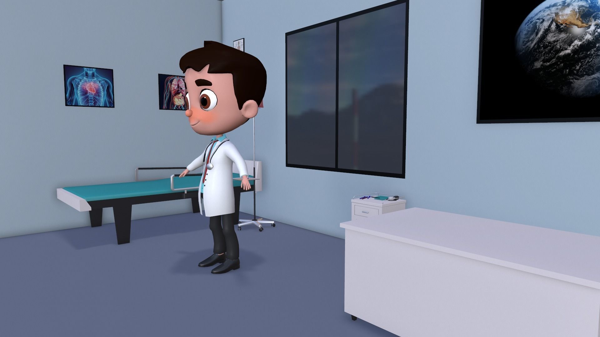 Low Poly Doctor Character 3D model animated rigged | CGTrader