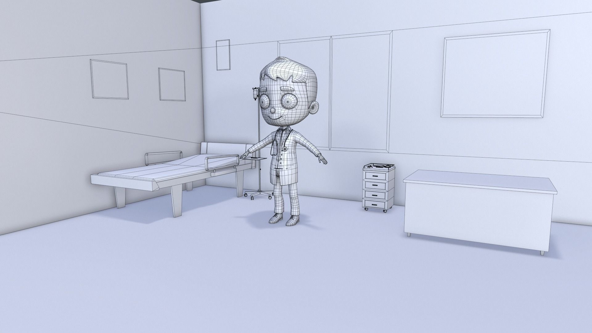 Low Poly Doctor Character 3D model animated rigged | CGTrader