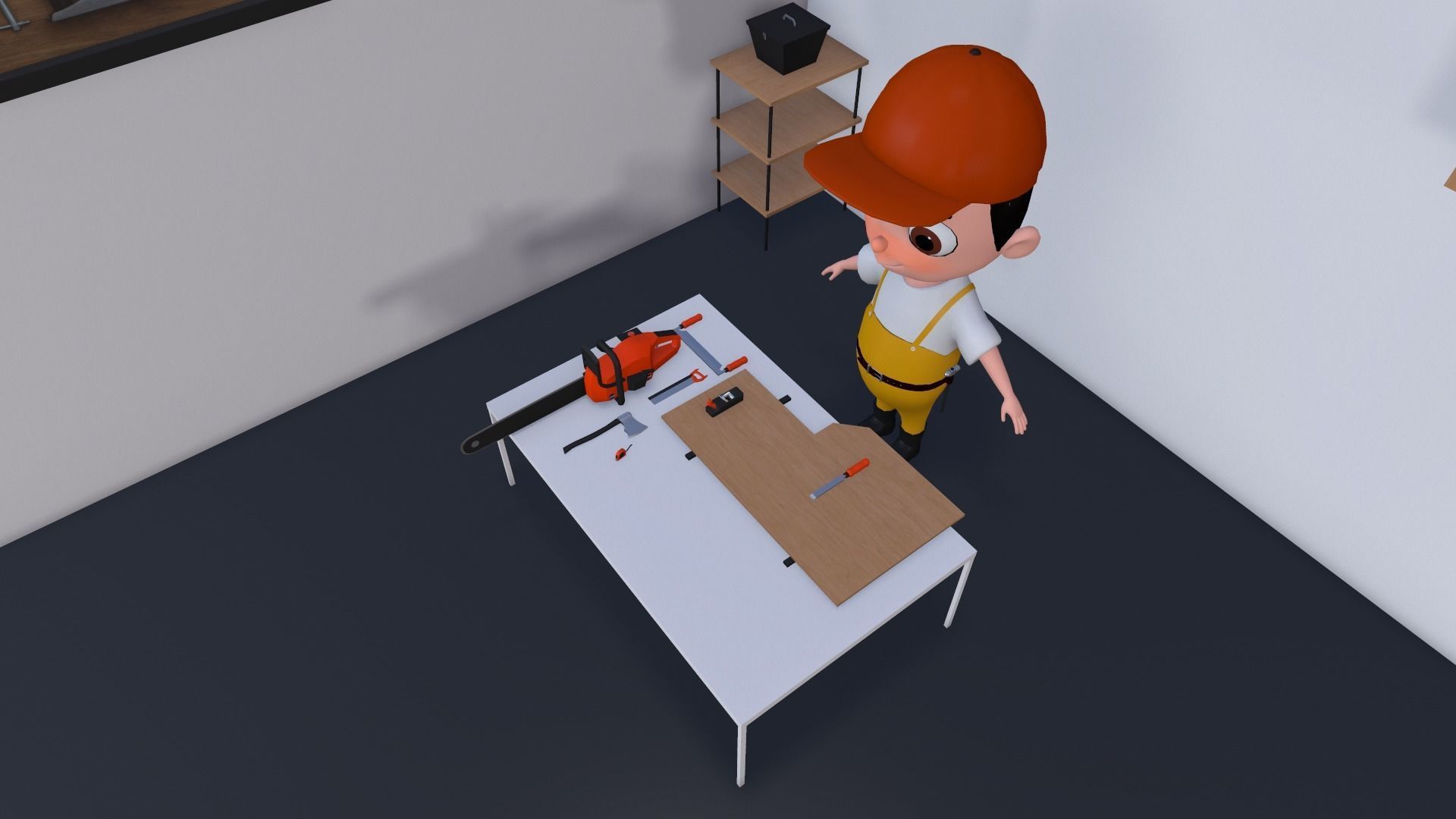 Low Poly Carpenter Character 3D model | CGTrader