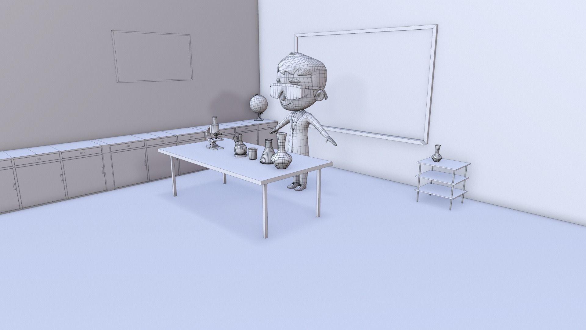 Low Poly Scientist Character 3D model | CGTrader