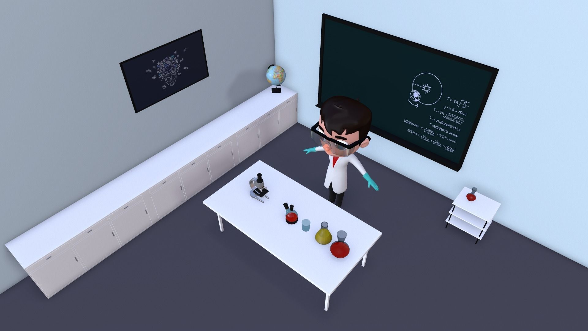 Low Poly Scientist Character 3D model | CGTrader