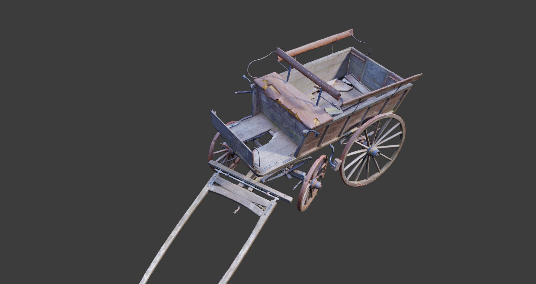 PBR Medieval carriage coach Photoscan 3D model | CGTrader