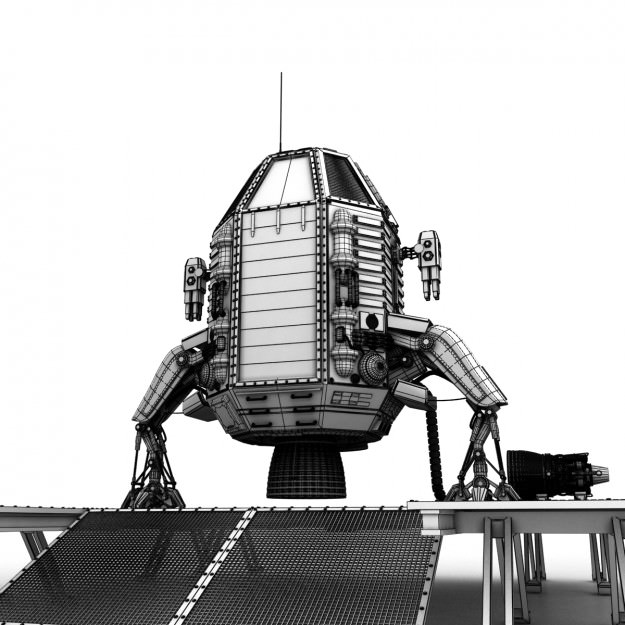 Capsule landing pod 3D model | CGTrader