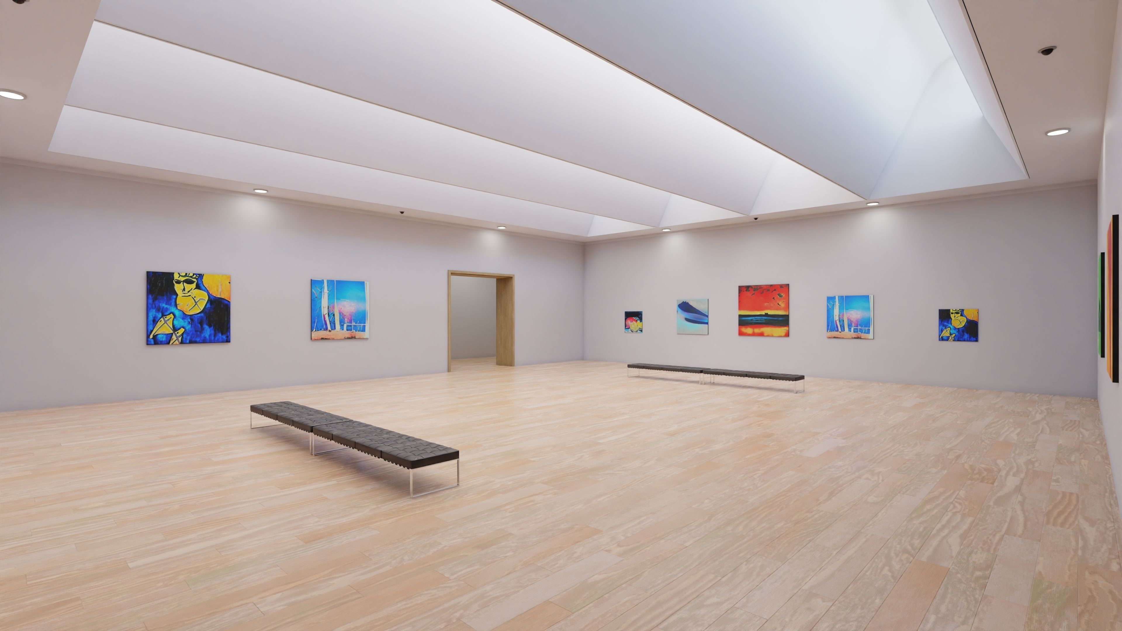 3D model Art Museum Gallery Interior 11 VR / AR / low-poly | CGTrader