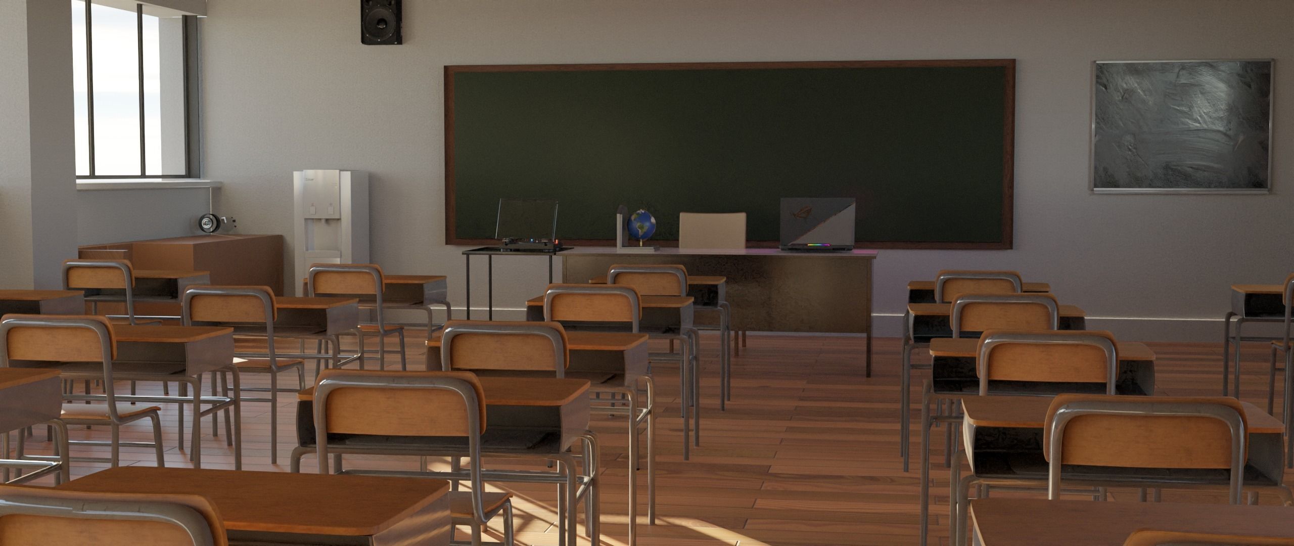 Classroom environment set-up 3D model | CGTrader