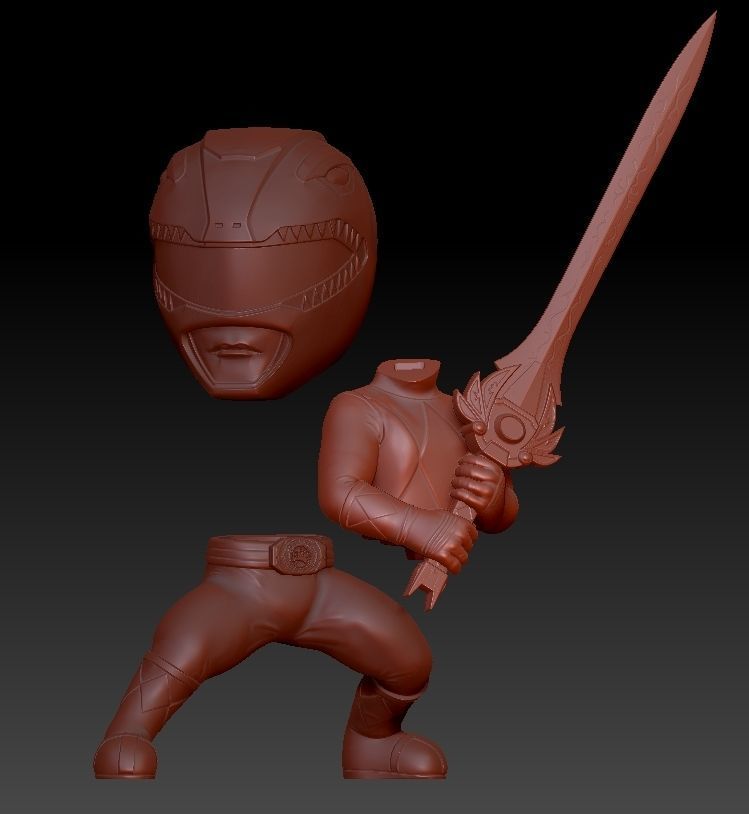 RED RANGER CHIBI 3D model 3D printable | CGTrader