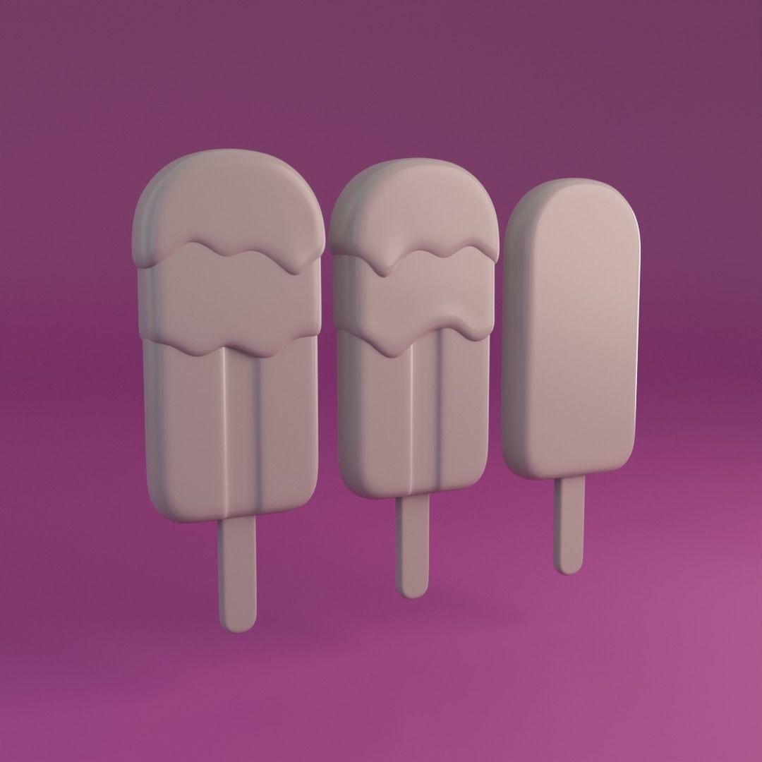 3D model Cartoon popsicle icecream VR / AR / low-poly | CGTrader