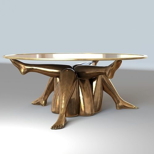 3D model Modern metal table with legs VR / AR / low-poly | CGTrader