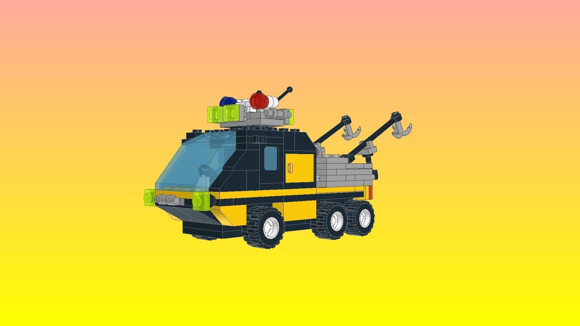 Lego Rescue truck Model 111 3D model | CGTrader