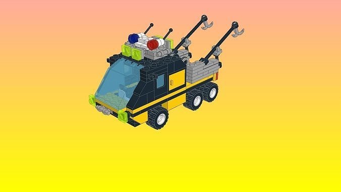 Lego Rescue truck Model 111 3D model | CGTrader