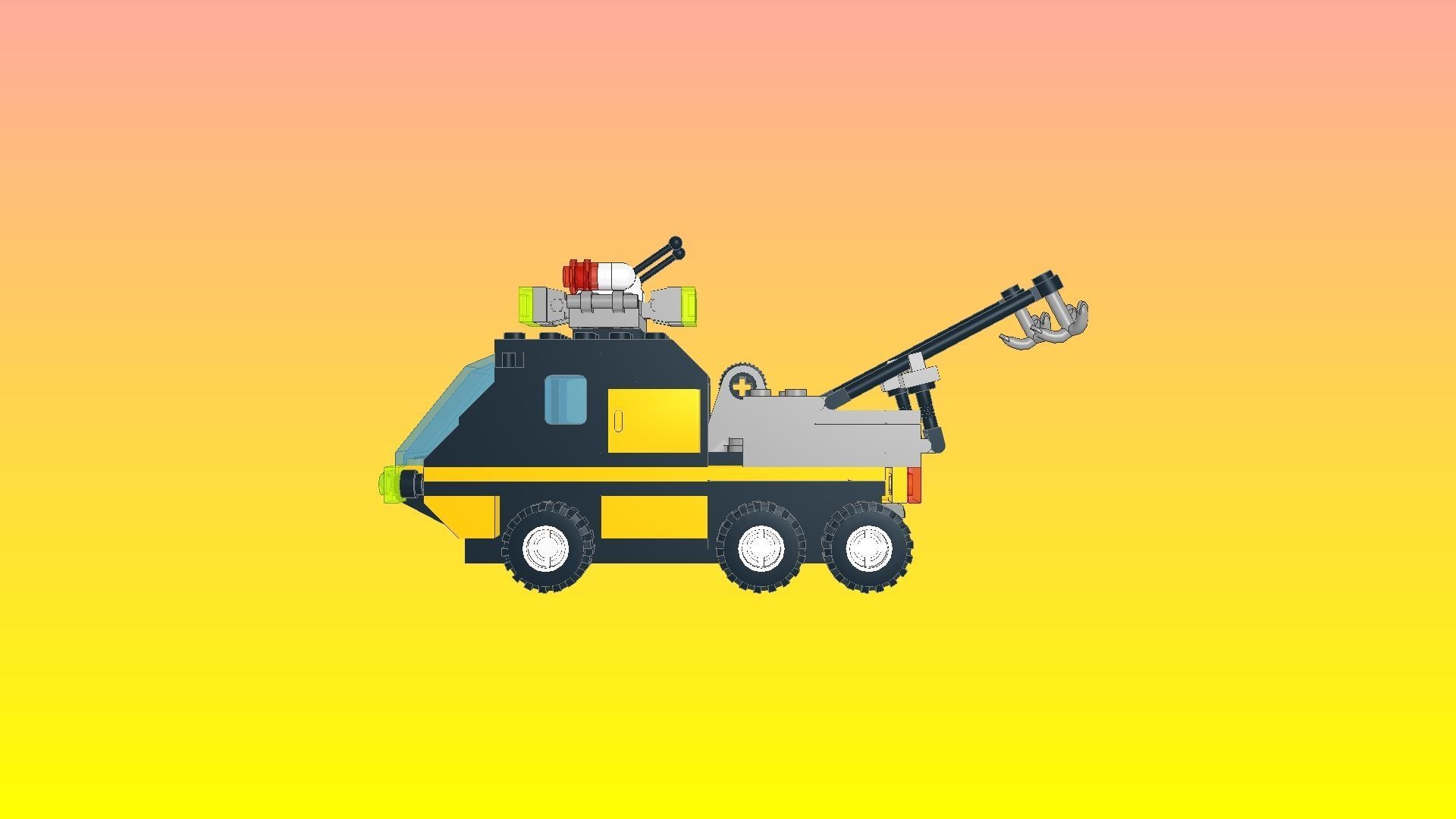 Lego Rescue truck Model 111 3D model | CGTrader
