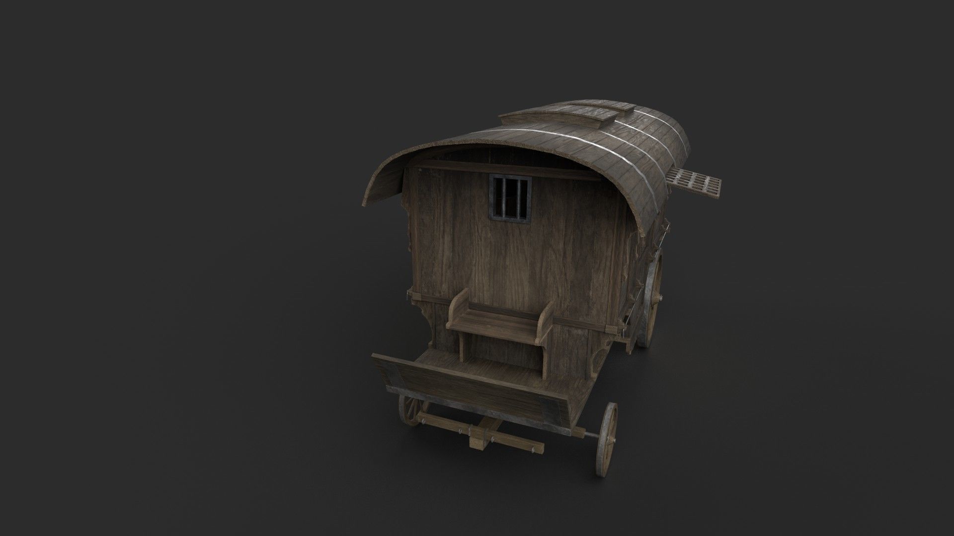3D model Realistic Medieval Merchant Wagon VR / AR / low-poly | CGTrader