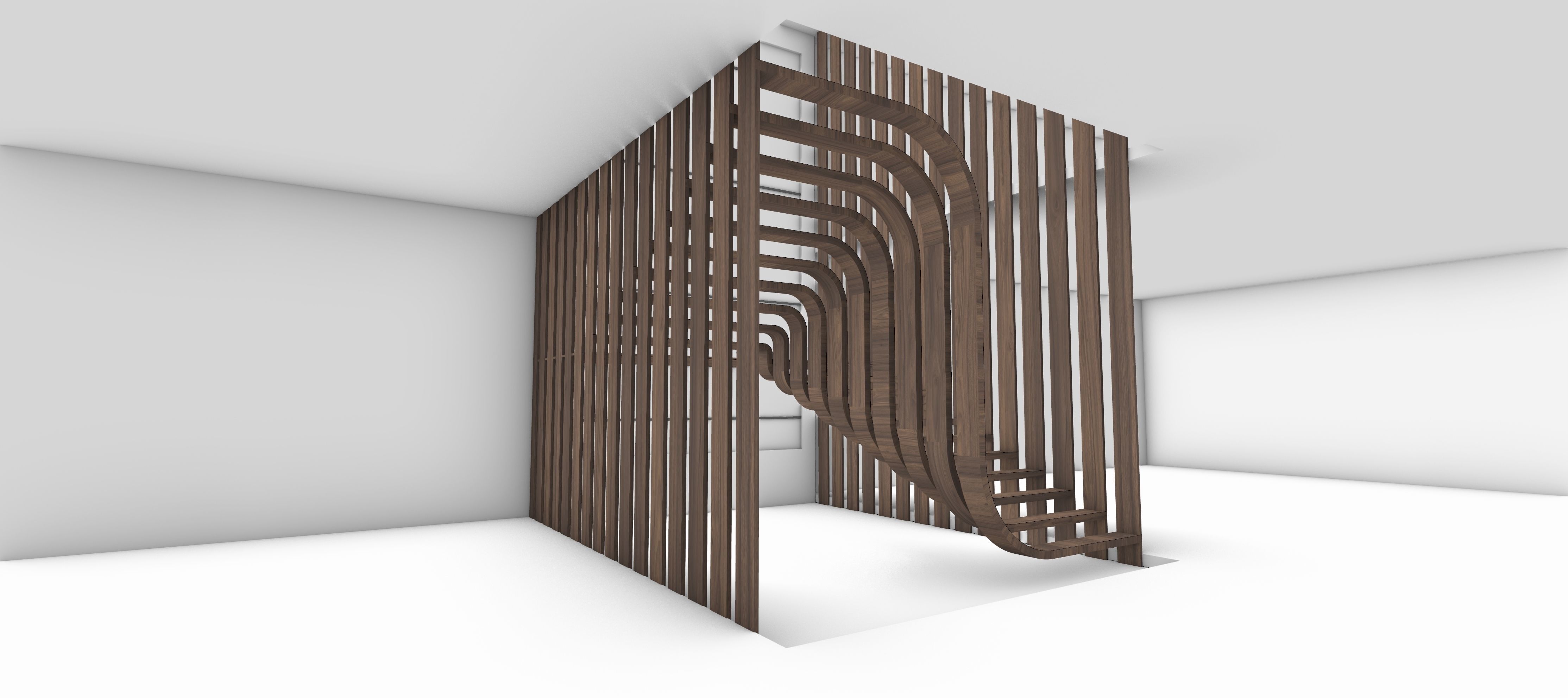 Parametric Stair 3D model | CGTrader