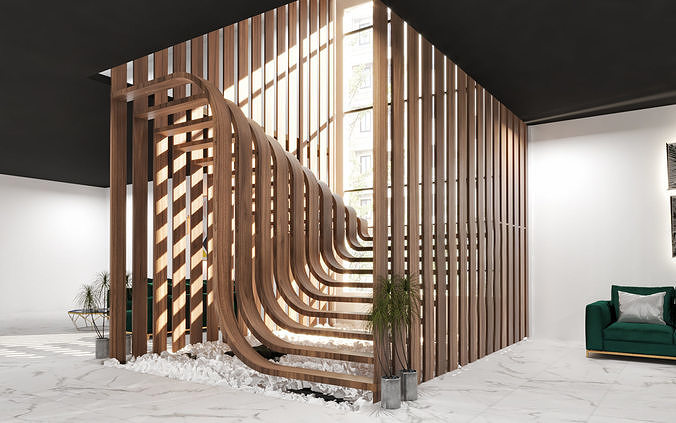 Parametric Stair 3D model | CGTrader