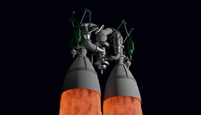 RD-180 Rocket Engine 3D model | CGTrader