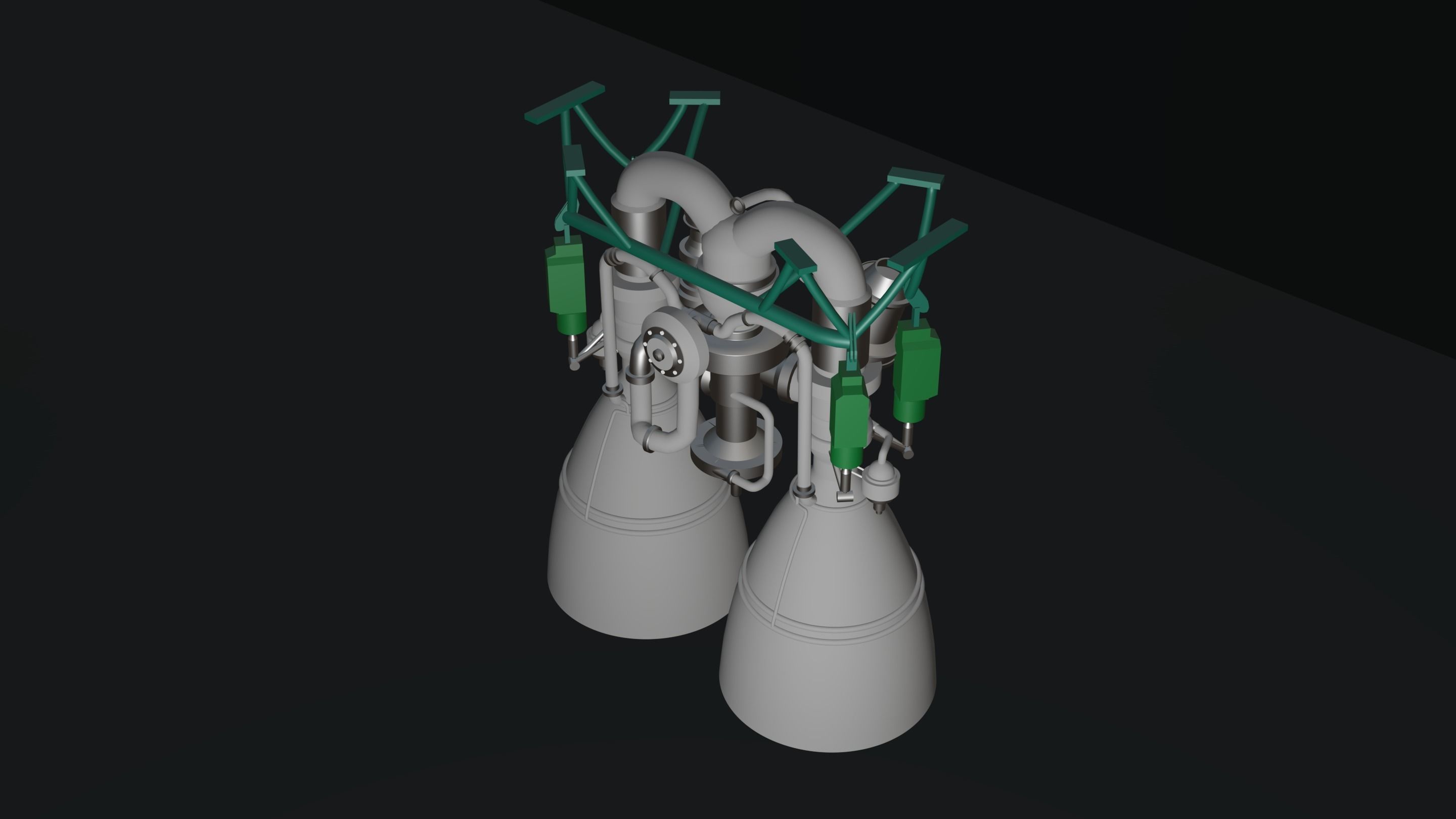 RD-180 Rocket Engine 3D model | CGTrader
