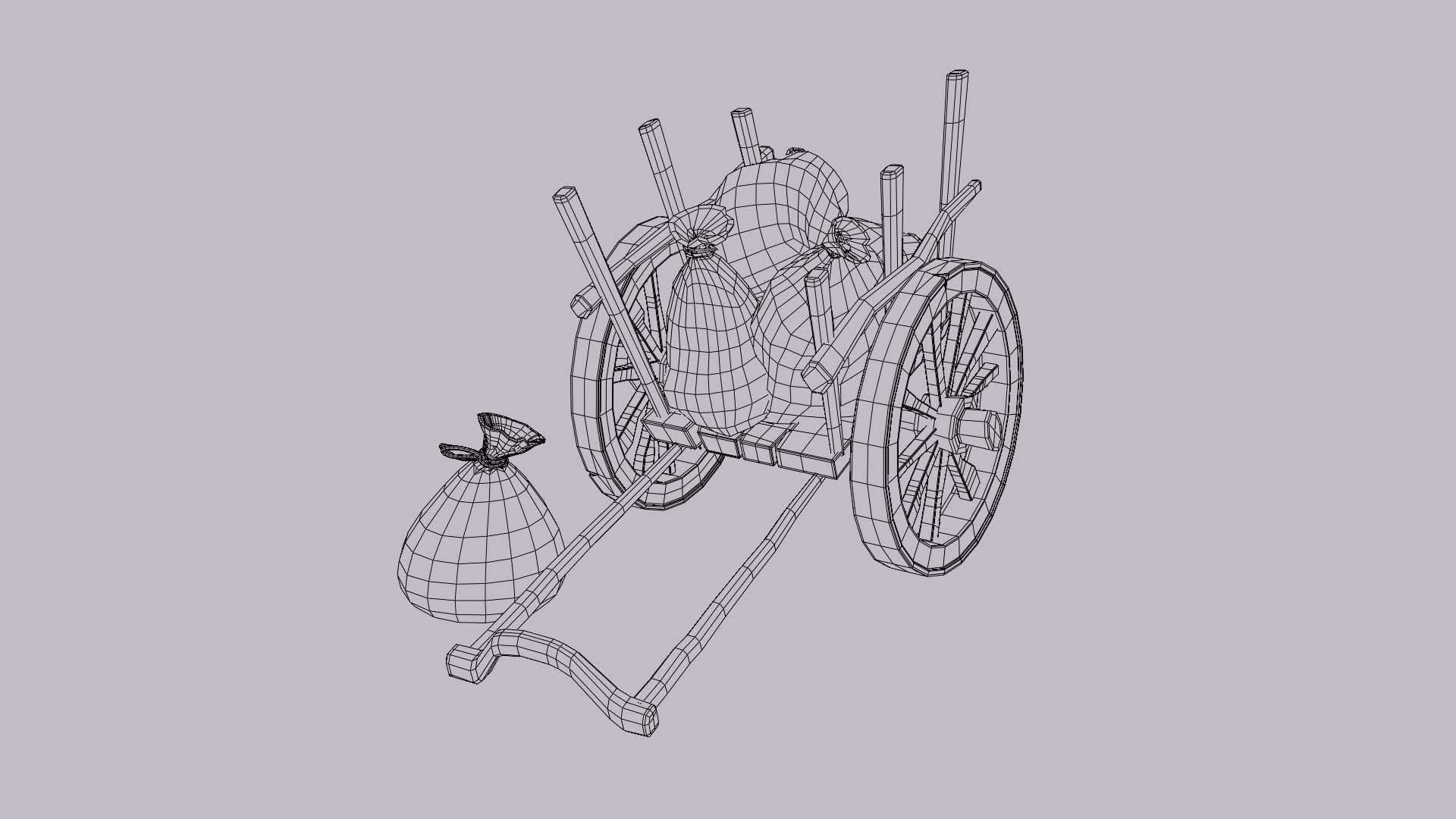 3D model Wain 3D Model For Animation And Game VR / AR / low-poly | CGTrader