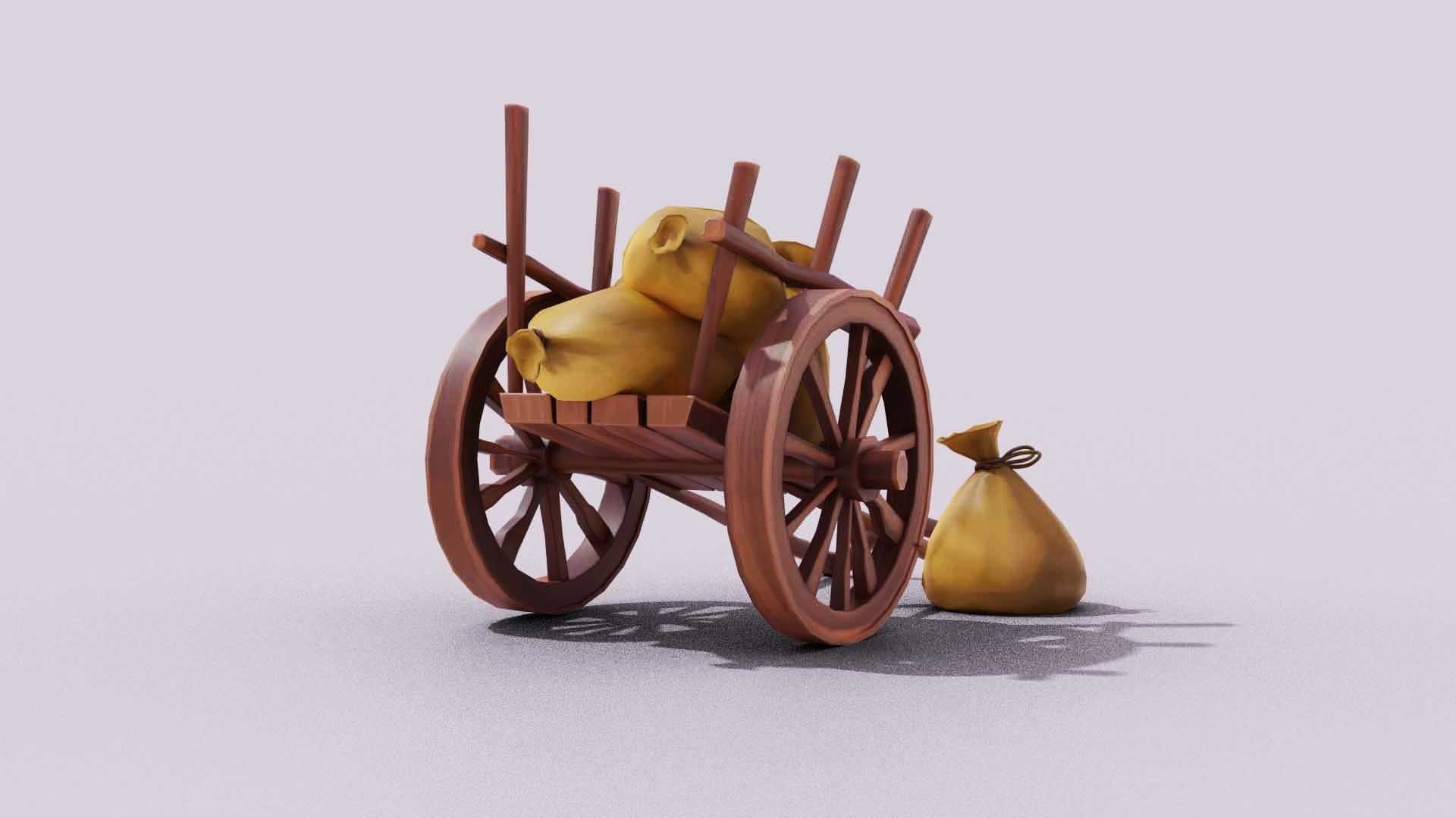 3D model Wain 3D Model For Animation And Game VR / AR / low-poly | CGTrader