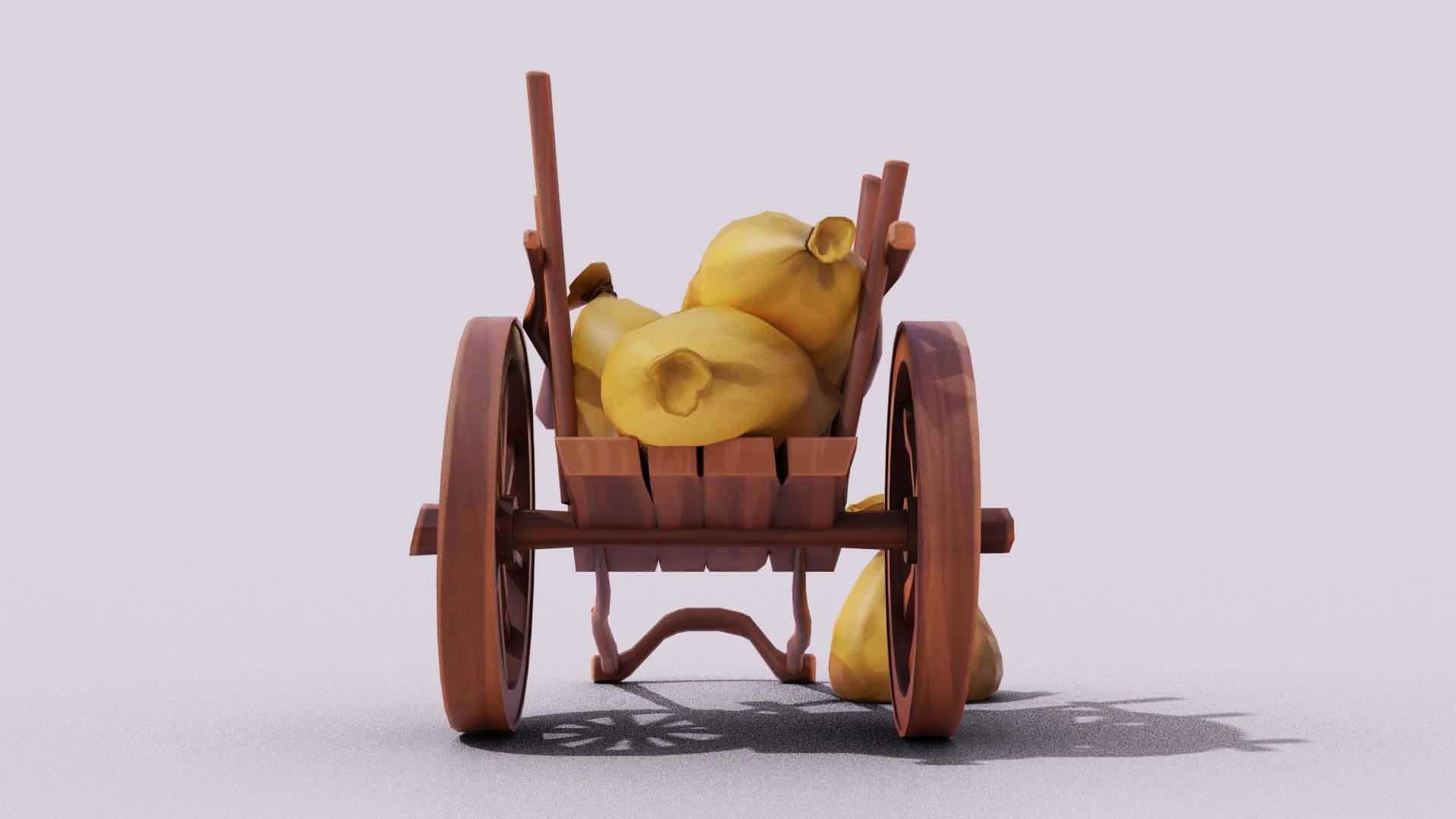 3D model Wain 3D Model For Animation And Game VR / AR / low-poly | CGTrader