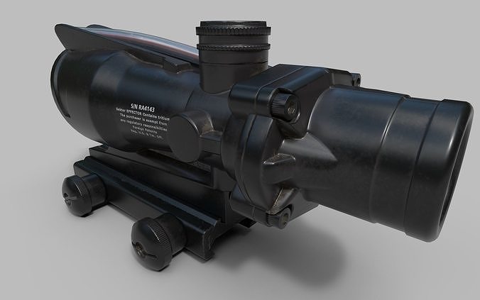 3D model Trijicon ACOG Fiber Optic 4x Rifle Scope VR / AR / low-poly ...
