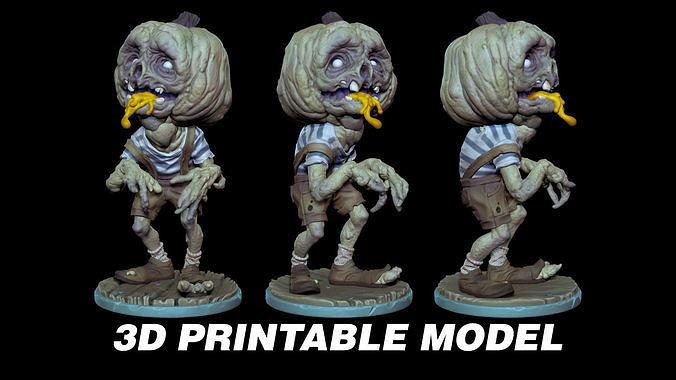 Pumpkin sammy head 3D model 3D printable | CGTrader