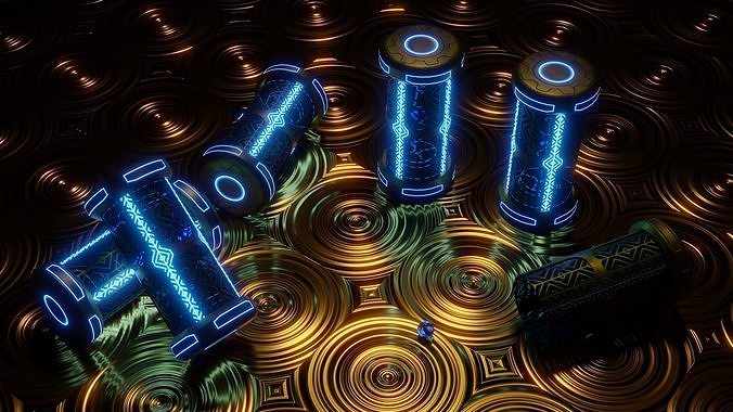 3D model Arcane Hextech Energy Cell VR / AR / low-poly | CGTrader