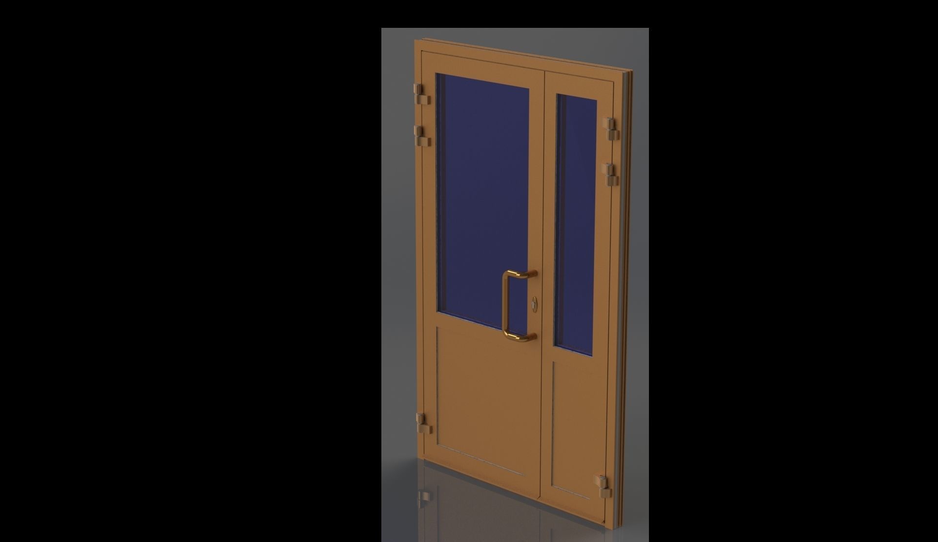 Aluminum doors ALT W72 3D model | CGTrader