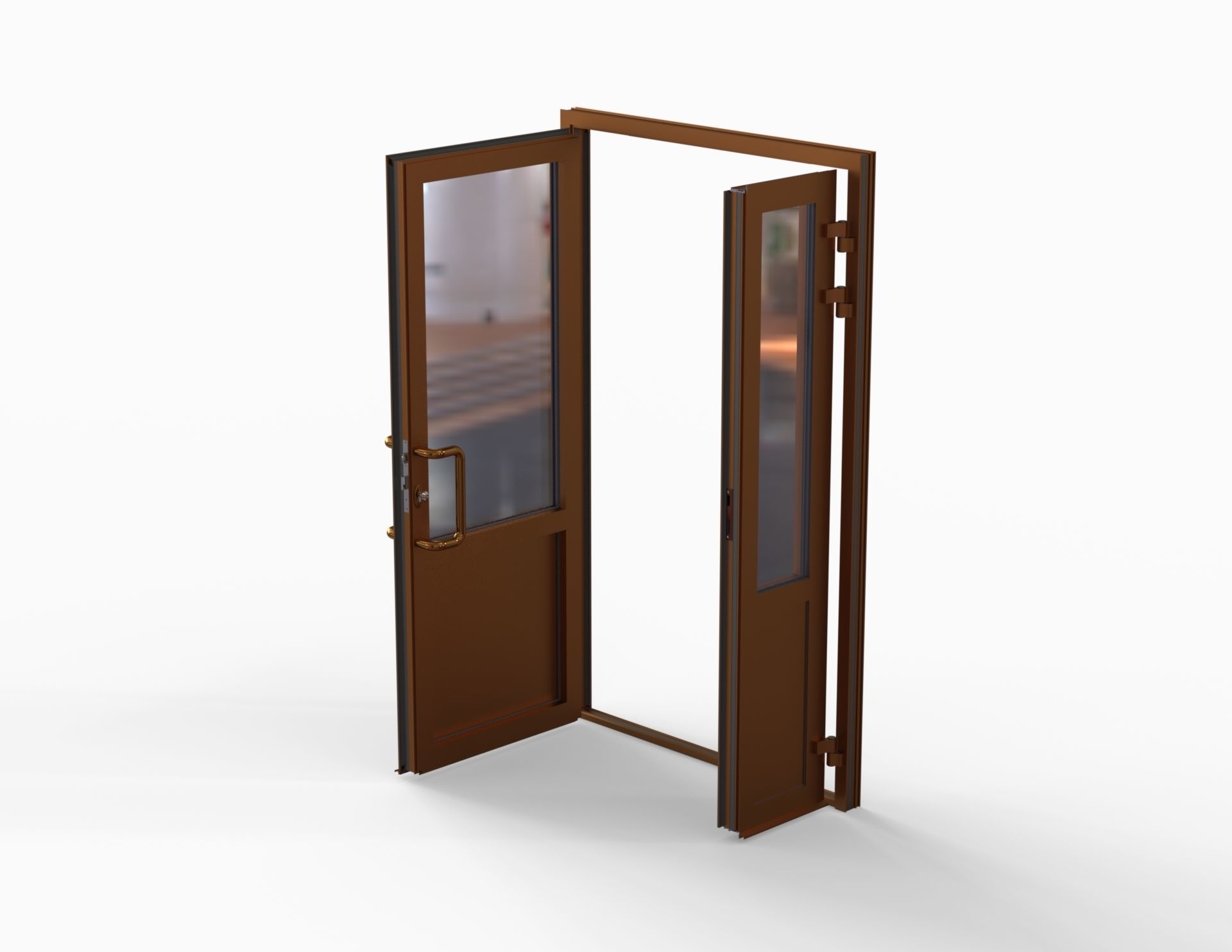 Aluminum doors ALT W72 3D model | CGTrader