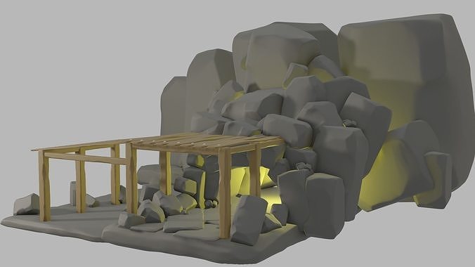 abandoned mine free 3D model | CGTrader