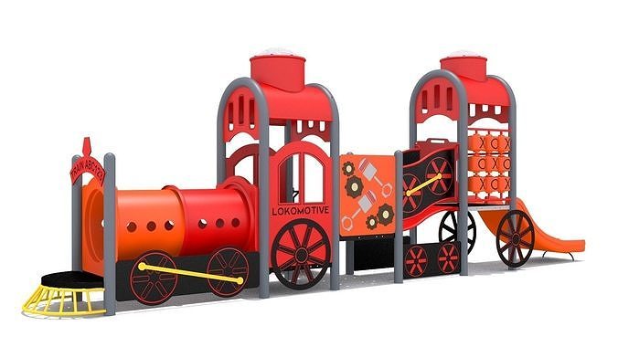 Train Playground free 3D model | CGTrader