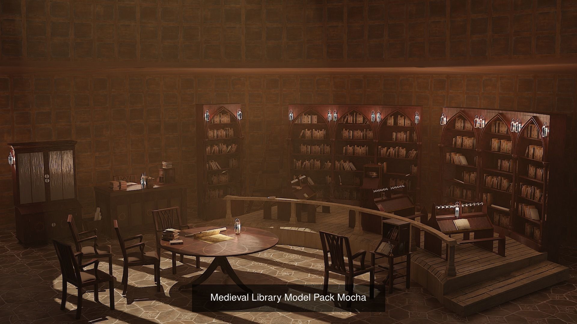 Medieval Library Mega Pack 3D Model Collection | CGTrader