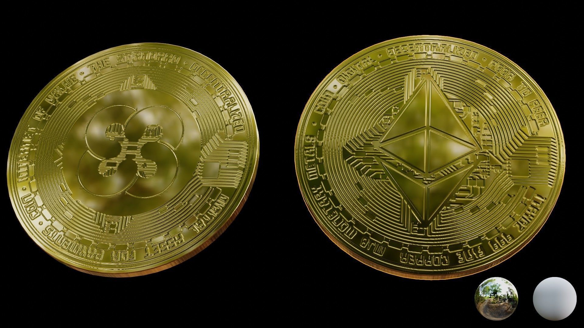 Texture Crypto Coins Pack 1 VR / AR / low-poly | CGTrader