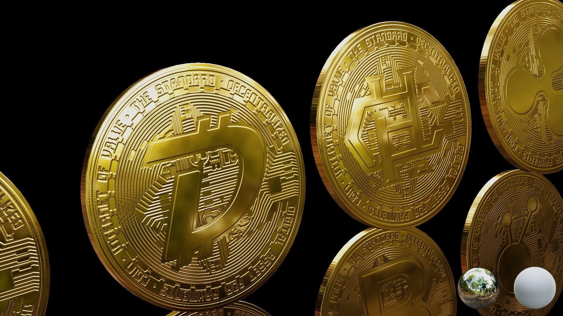 Texture Crypto Coins Pack 2 VR / AR / low-poly | CGTrader