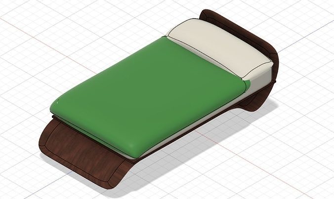 Single bed 3D model 3D printable | CGTrader