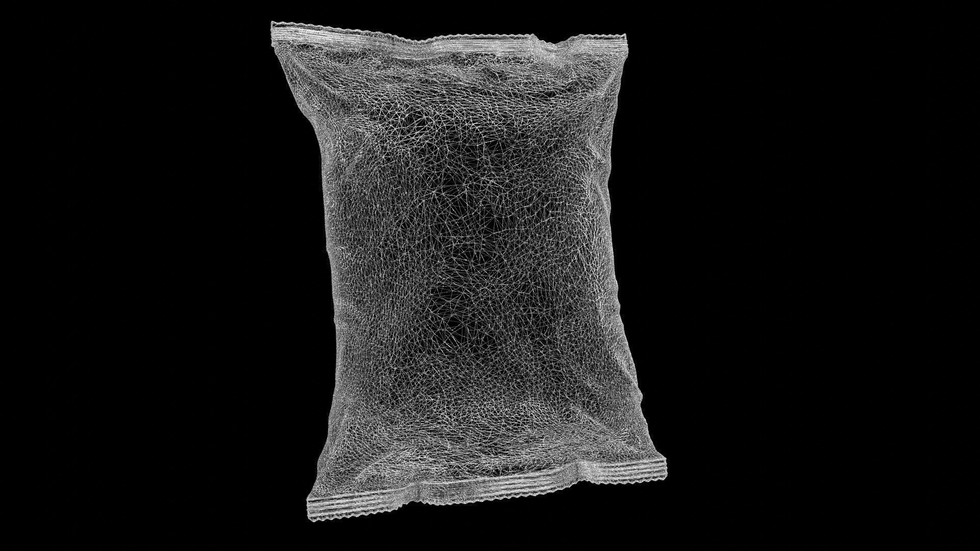 3D model Food Package potato chips packet wrapper VR / AR / low-poly ...