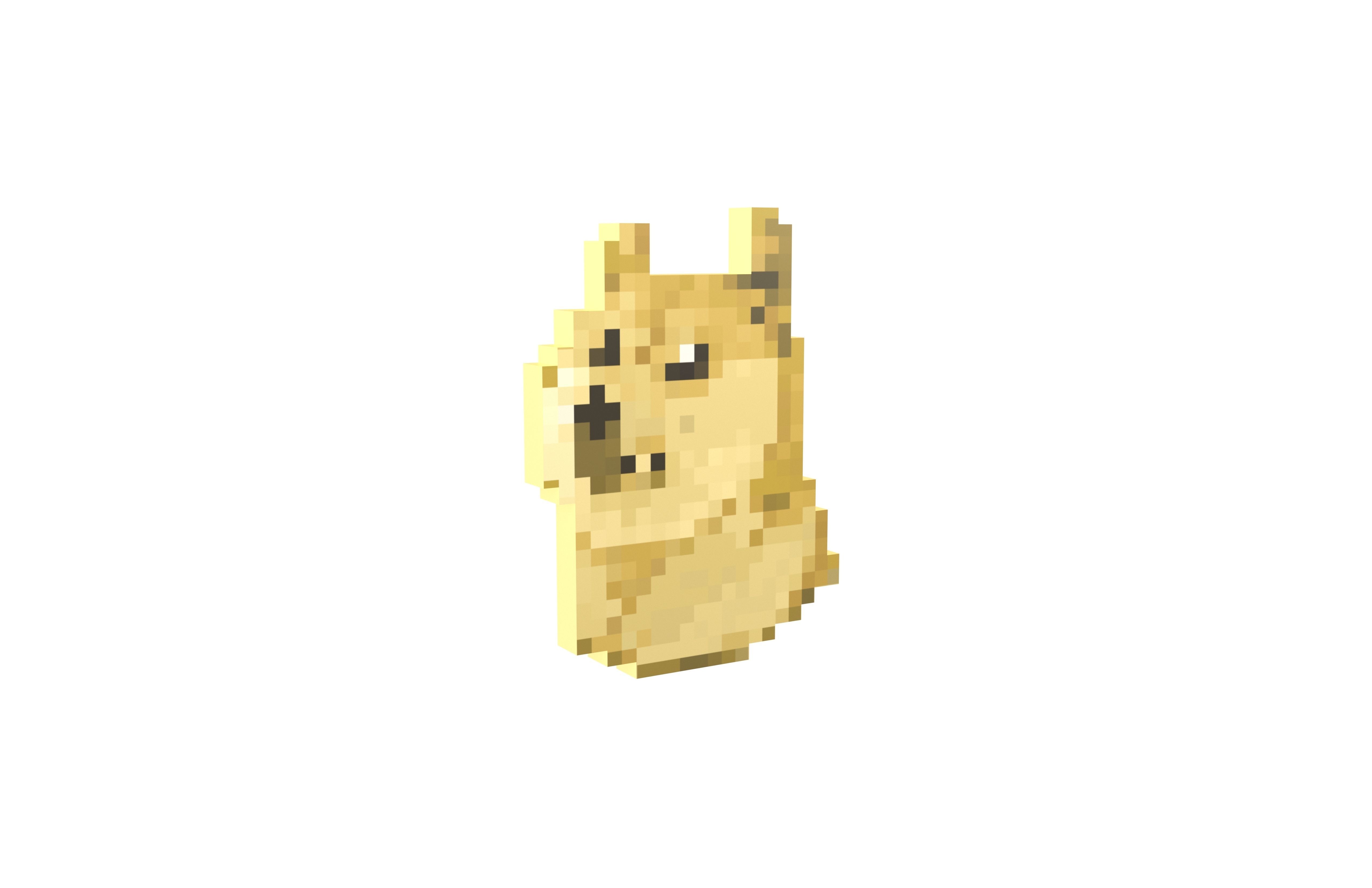 3D model Pixel Dogecoin v2 001 VR / AR / low-poly | CGTrader