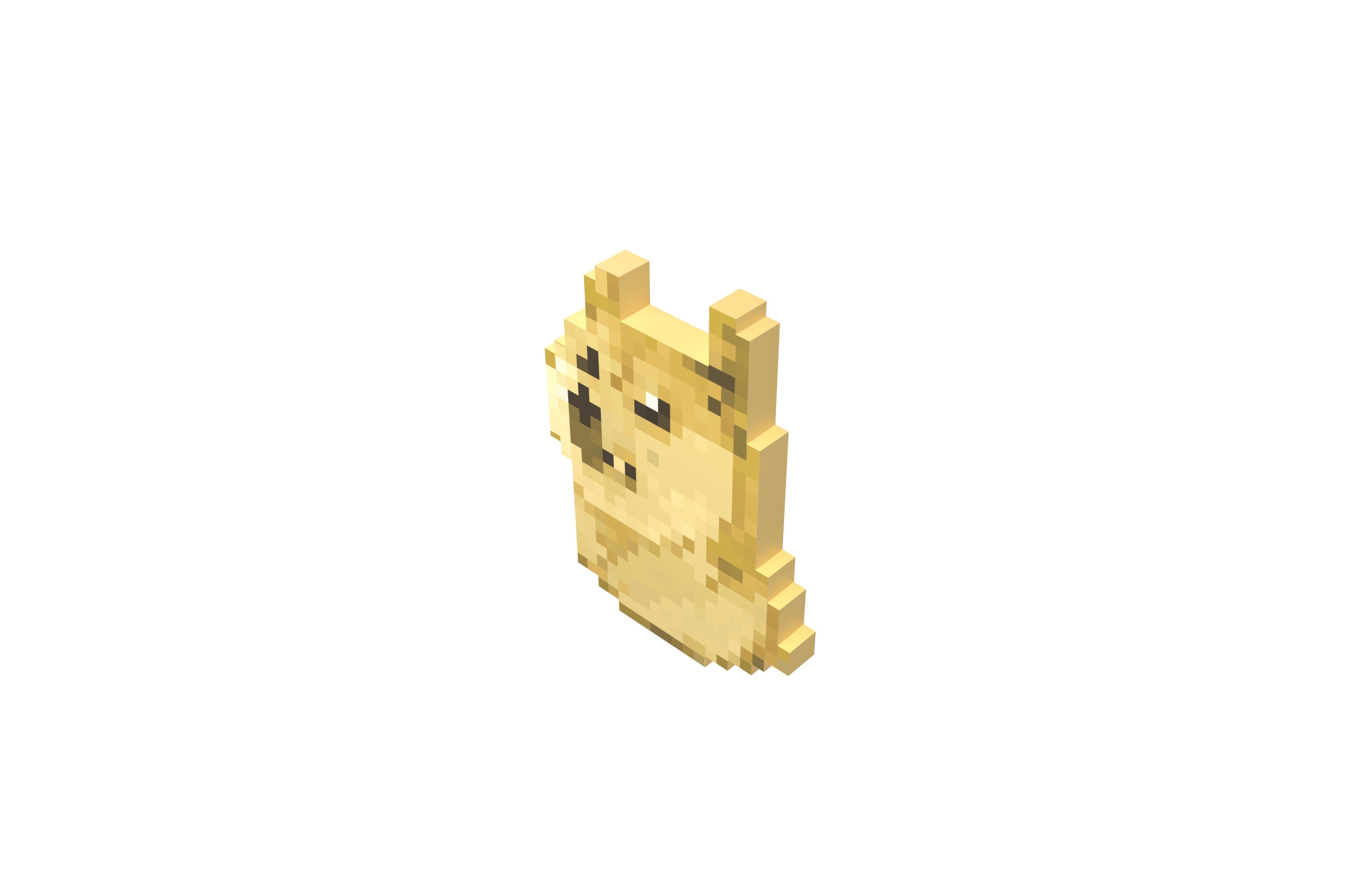 3D model Pixel Dogecoin v2 001 VR / AR / low-poly | CGTrader