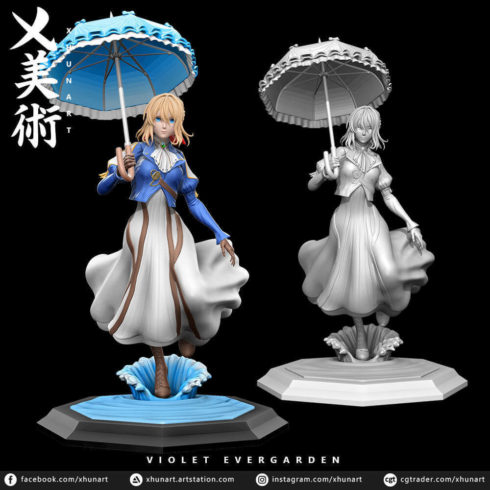Violet Evergarden STL 3D model 3D printable | CGTrader