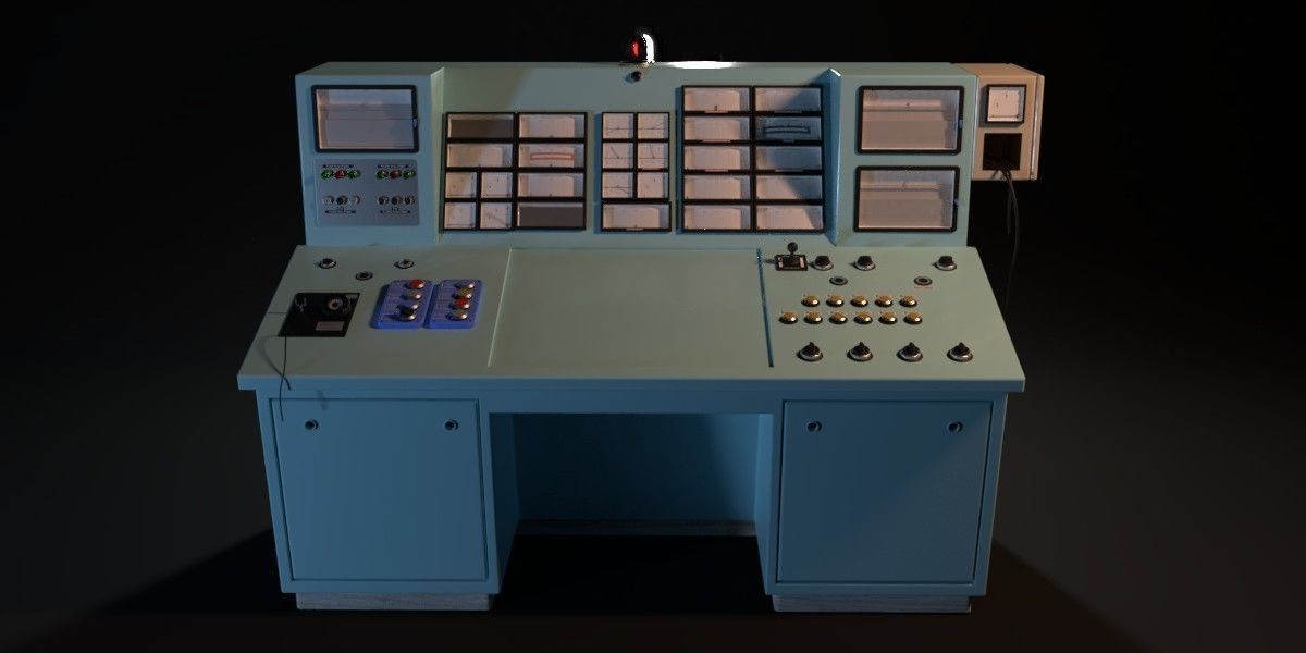 Old Industrial Control Panel 3D model | CGTrader