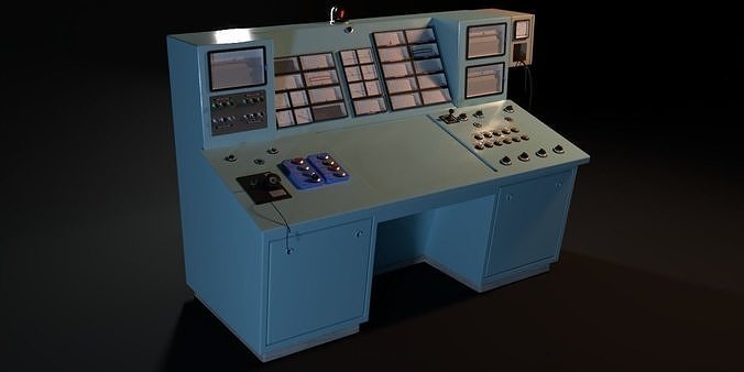 Old Industrial Control Panel 3D model | CGTrader