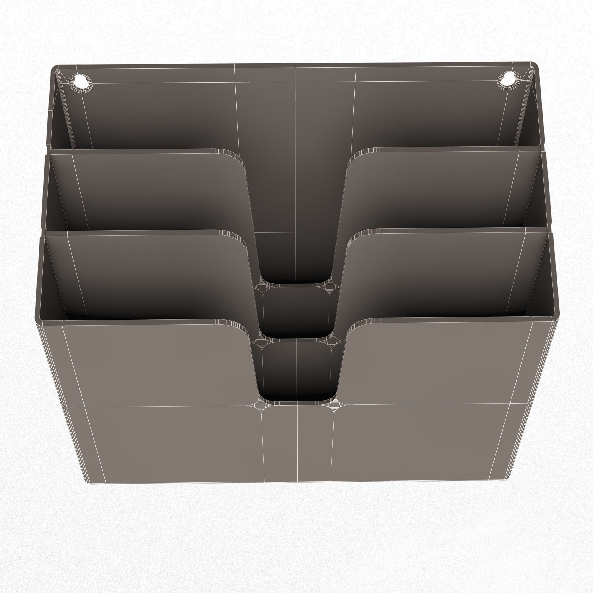 3D model Horizontal Folder Organizer Black 02 VR / AR / low-poly | CGTrader