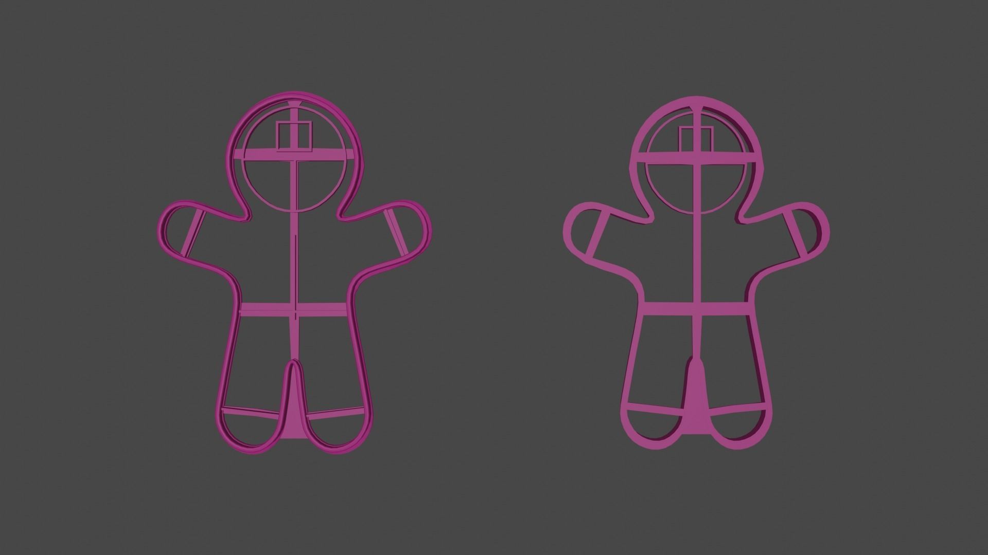 Squid Game Cookie Cutter 3d Print Model 3d Model 3d Printable Cgtrader